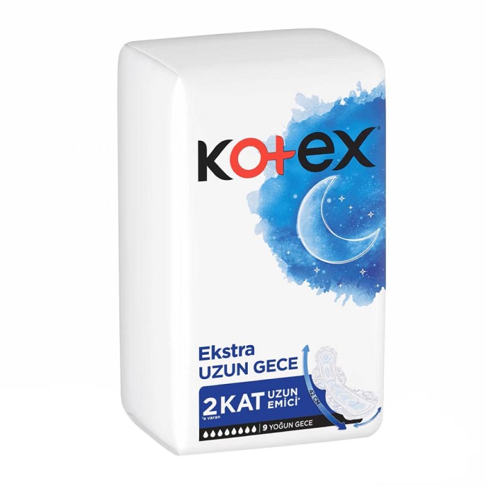 Kotex Extra Uzun Gece 9'lu | Kağan Parfümeri