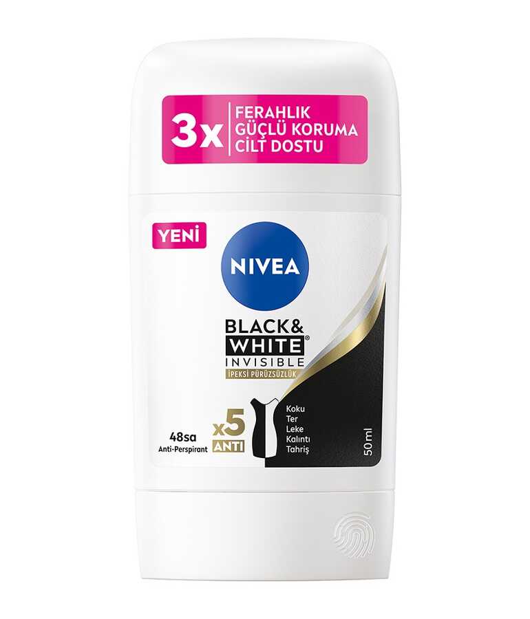 Nivea Black&White Silk Smooth Deo Stick 50 Ml Deo Stick Nivea