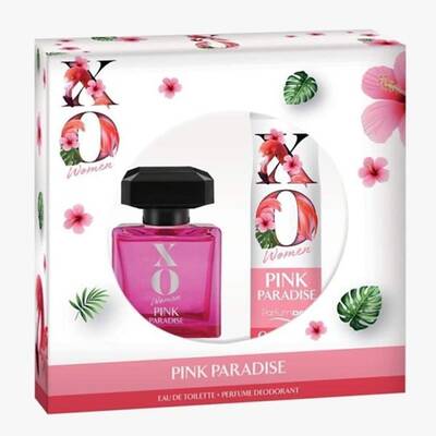 Xo Women Pink Paradise Kadın Parfüm Edt 100 Ml + Deodorant 125 Ml Set ...